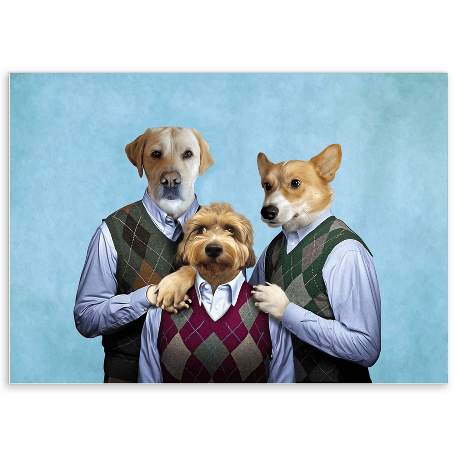 'Step Doggos & Doggette' Personalized 3 Pet Poster – doggovinci