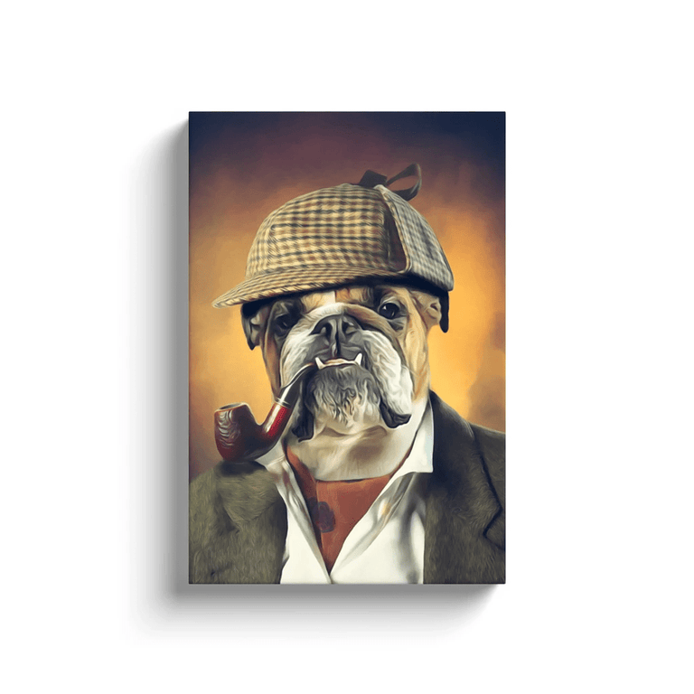 Personalized Sherlock Doggo Canvas - Unique Pet Art – doggovinci