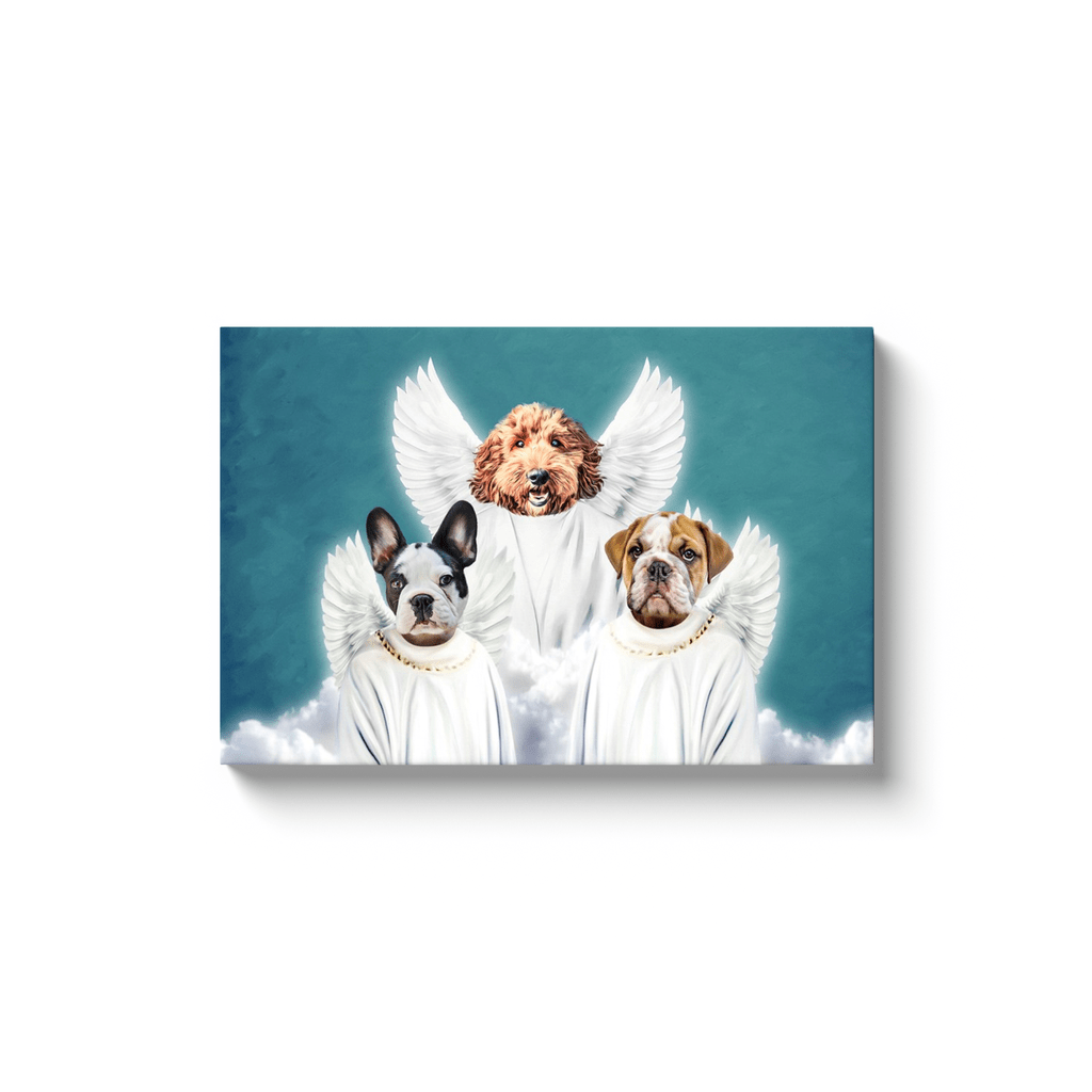 '3 Angels' Personalized Pet Canvas – doggovinci