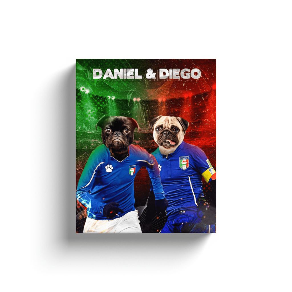 'Italy Doggos' Personalized 2 Pet Canvas – doggovinci